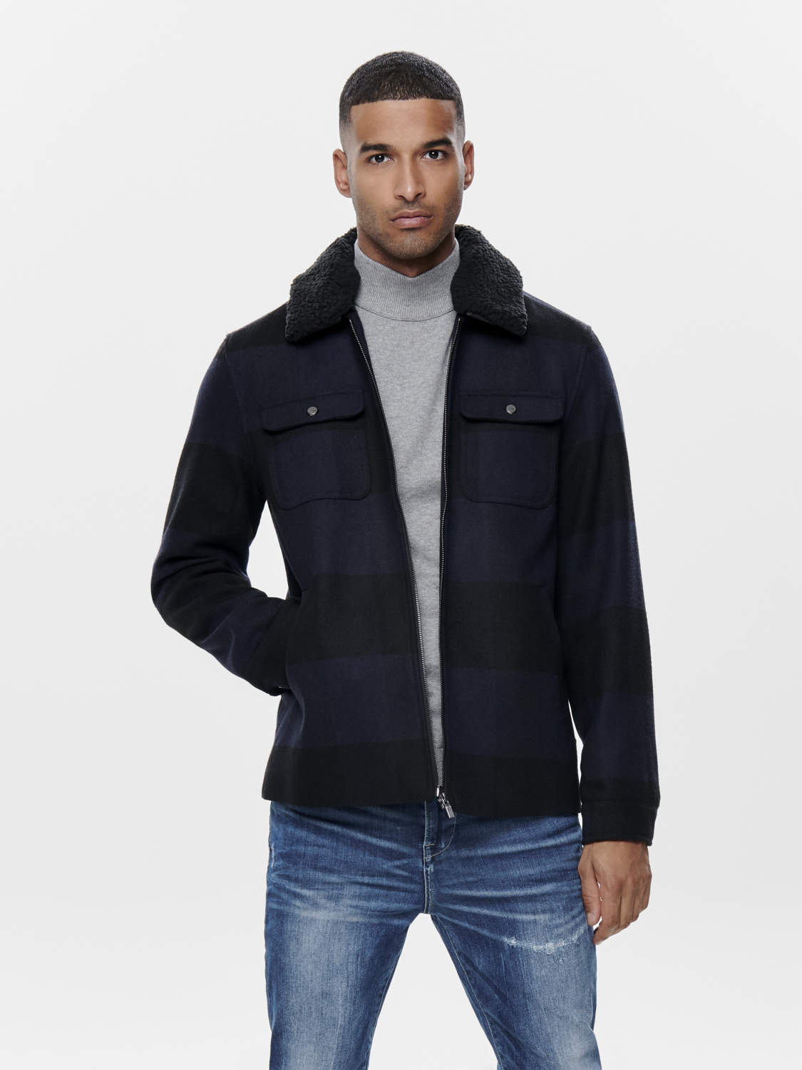 ONLY&SONS ROSS BUFFALO PLAID BUSH JACKET - Anthonys Fashion