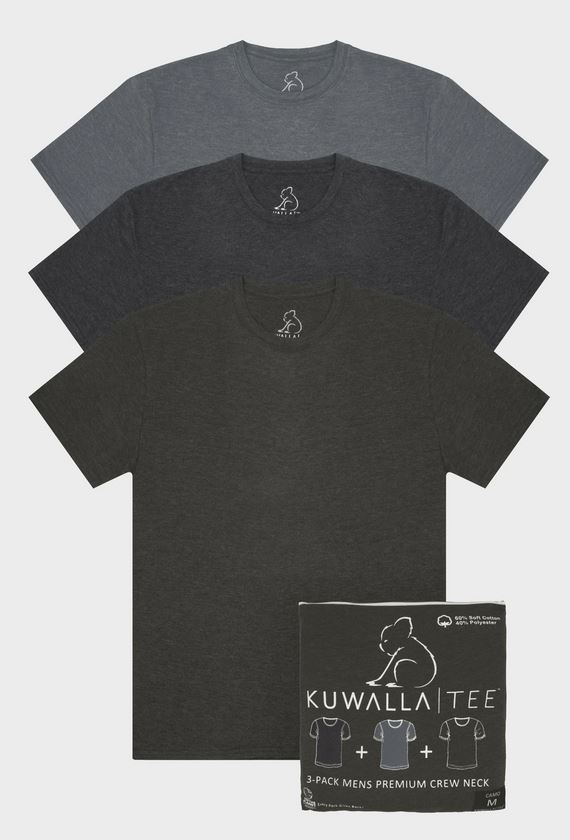 KUWALLA TEE CREW 3 PACK CAMO GREYS - Anthonys Fashion